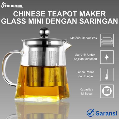 Promo Teko Pitcher Kaca Teh Chinese Teapot Maker Glass Mini Dengan Saringan - 950ml - Jakarta ...