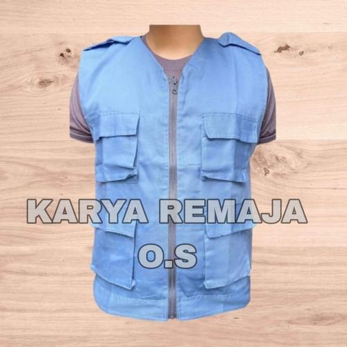 Jual Rompi Polos Abu SMA Proyek Rompi KATUN Lapangan Rompi Kerja Tebal ...
