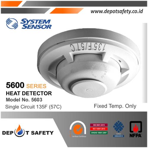 Jual SYSTEM SENSOR FIXED HEAT DETECTOR 5600 SERIES Model No. 5603 ...