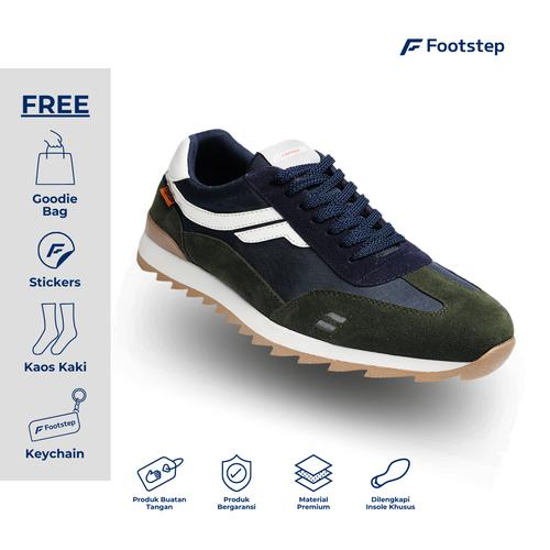 Promo Footstep Footwear Sepatu pria Sneakers Fusion 1 Decade Navy Green ...