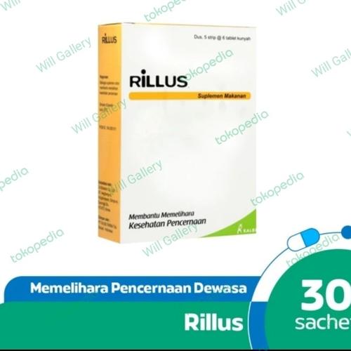 Jual RILLUS Suplemen Pencernaan Probiotik Prebiotik BOX 30 Tablet ...