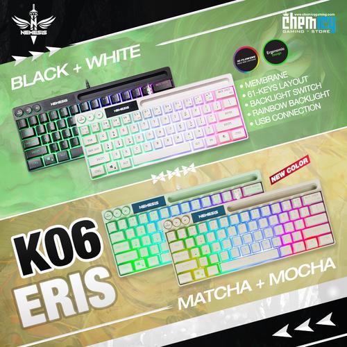 Jual NYK K06 / K-06 Eris Mini Rainbow RGB Gaming Keyboard - Hitam ...