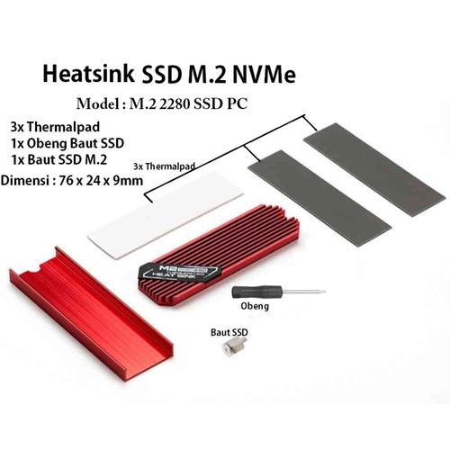 Jual Heatsink Coolingpad SSD NVMe M.2 Bisa untuk Laptop Dan PC - Kota ...