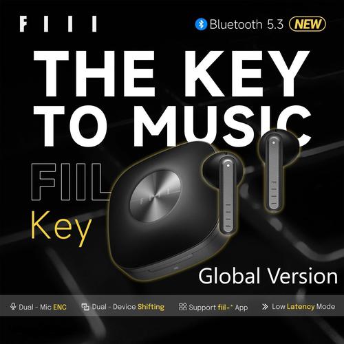 Jual Fiil Key TWS Earphone Bluetooth 5.3 Low Latency Dual ENC Mic Dual ...