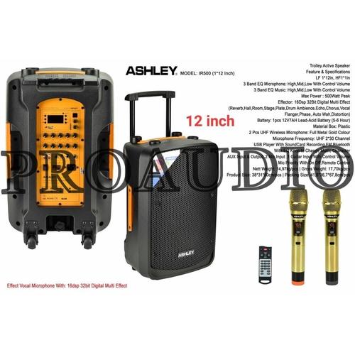 Jual SPEAKER PORTABLE ASHLEY 12 INCH IR 500 IR500 500 WATT ORIGINAL ...