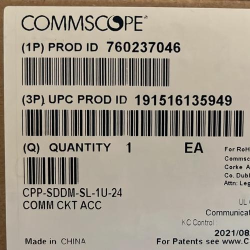 Jual Commscope Frame/Blank Patch Panel 24 Port Cat.6A CPP-SDDM-SL-1U-24 ...