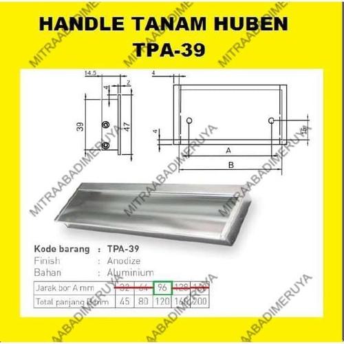Jual Tarikan Lemari Tarikan Laci Handle HUBEN TPA39 - 96 - Kota ...