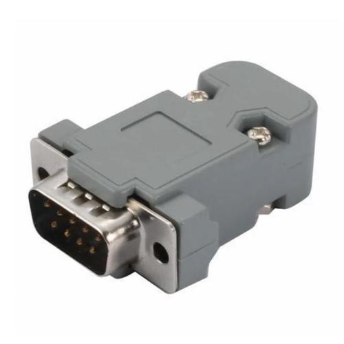 Jual DB9 connector Male 9p with cover case DB 9 pin serial adapter ...