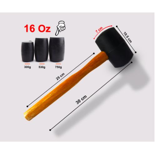 Jual Palu Karet Besar 16 Oz / Palu Keramik / Palu Tukang Gagang Kayu ...
