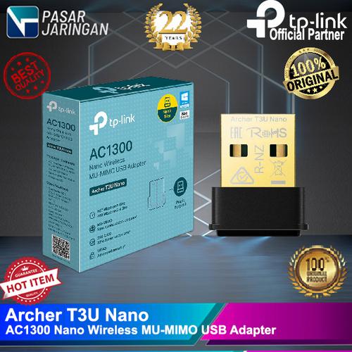 Jual TP-LINK ARCHER T3U NANO AC1300 MU MIMO Wireless USB Adapter ...