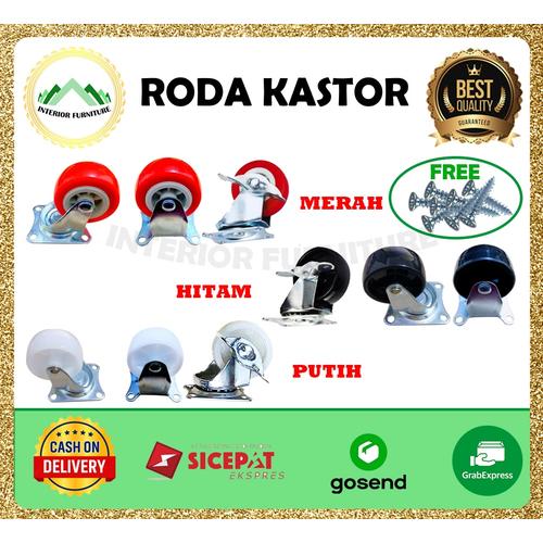 Jual Roda Kastor Lemari 1.5 Inch Hidup, Mati, Hidup+Rem / Roda Kastor ...