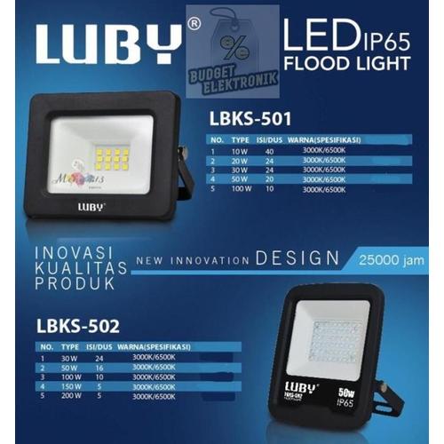 Jual Lampu Sorot Floodlight LUBY IP65 SNI LBKS-501 - COOL WHITE (PUTIH) - 10W - Jakarta Barat ...