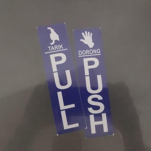 Jual STIKER TANDA PUSH DAN PULL PINTU CAFE, KLINIK, KANTOR - Hitam ...