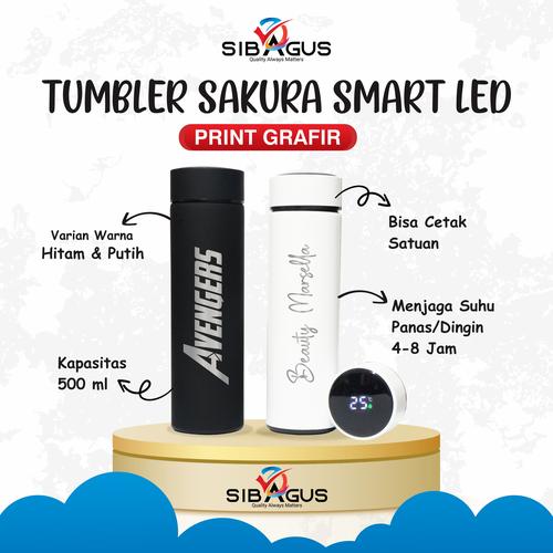 Jual Tumbler Sakura LED 500 ml Custom Metode Cetak Grafir | Botol Minum ...