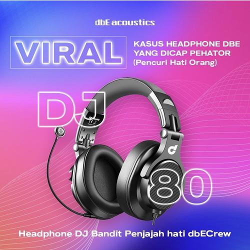 Jual DBE DJ80 Headphone Headset with Detachable Microphone Mic DJ 80 ...