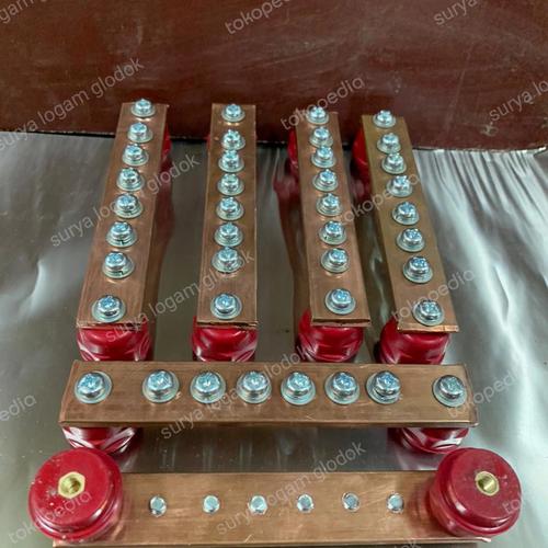 Jual busbar tembaga custom 5mm x 25mm x 150mm 6 baut - busbar nol arde ...