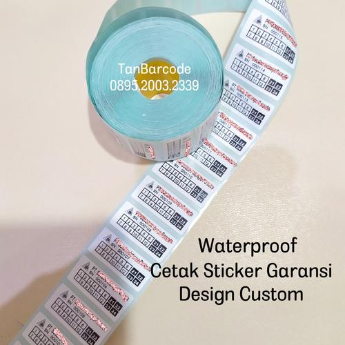 Jual cetak barcode sticker garansi waterproof - Jakarta Barat ...