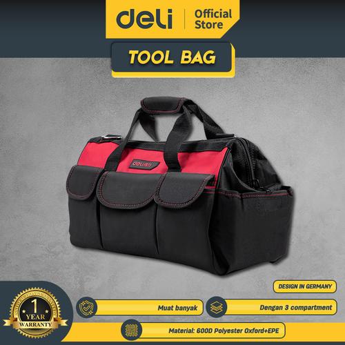 Promo Deli Tool Bags / Tas Perkakas 16" Kapasitas Penyimpanan Besar ...