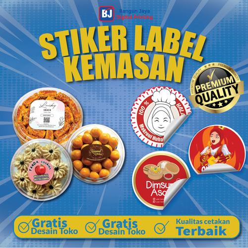 Jual STIKER KEMASAN PRODUK MAKANAN FREE DESAIN CUSTOM HARGA MURAH ...
