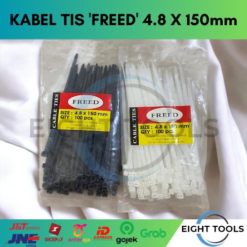 Jual Kabel Tis Ties / Cable Tie TEBAL 4.8 x 150mm(15cm) Putih / Hitam ...