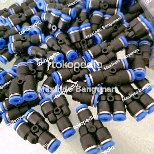 Jual Fitting Pneumatic Y Selang 8mm / Fitting Pneumatic Selang PY 8 ...