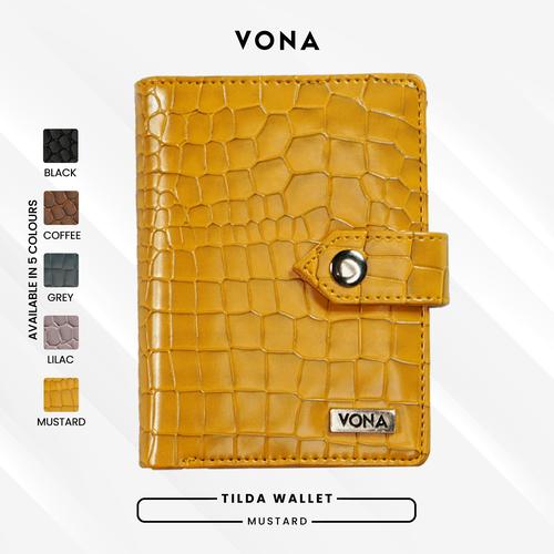 Promo VONA Tilda Wallet - Dompet Wanita 3/4 Lipat 2 Motif Croco ...