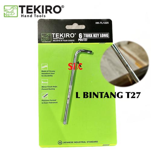 Jual TEKIRO Kunci L Bintang Panjang T27 Torx Key Long T 27 Satuan Eceran - Jakarta Timur ...