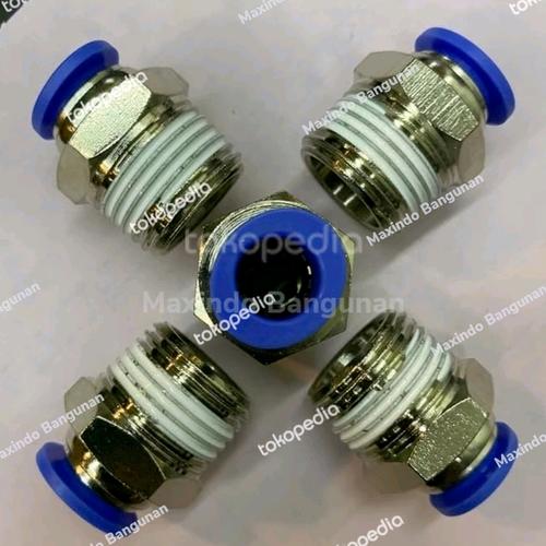Jual Fitting Pneumatic Ulir Selang 8mm Drat 1/4" Inch - Jakarta Barat ...