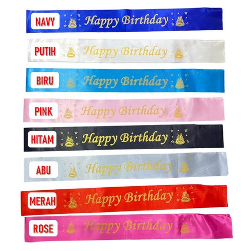 Jual Selempang Happy Birthday Sash Graduation Slempang Bridal Shower ...