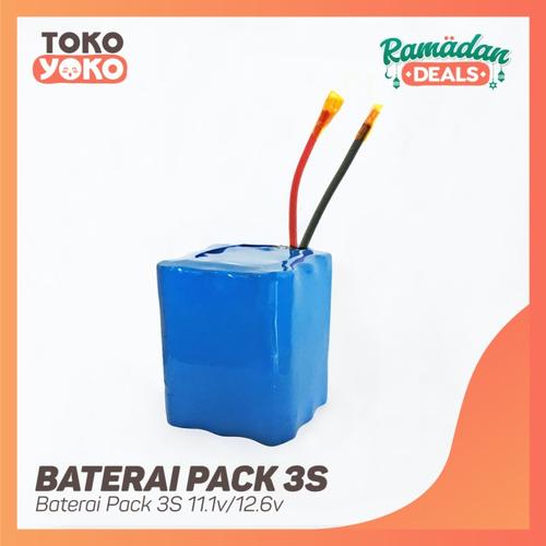 Jual Baterai Pack Lithium 18650 3S1P 11.1v/12.6v 2000mAh | Tokoyoko ...