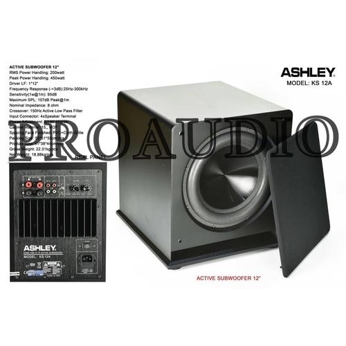 Jual SUBWOOFER AKTIF ASHLEY KS12A KS 12A KS 12 A 12 INCH 1 BUAH ...