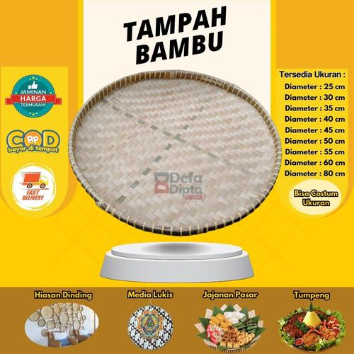 Jual Tampah Bambu Mini Kecil Diameter 25 cm / Nyiru Tampah Bambu Murah ...