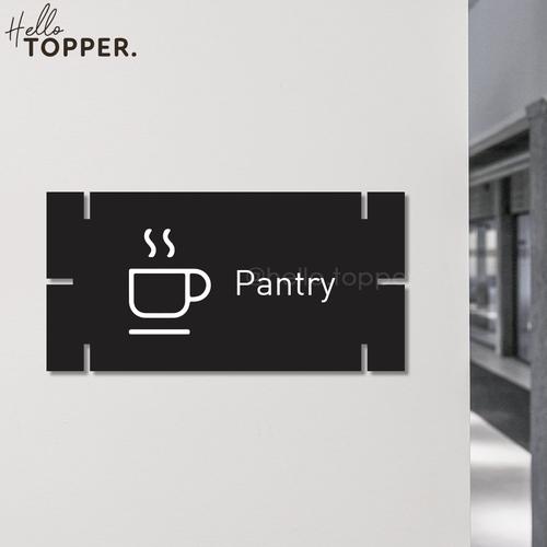 Jual Pantry Kantor Signage Acrylic Sign Board Papan Label Akrilik ...