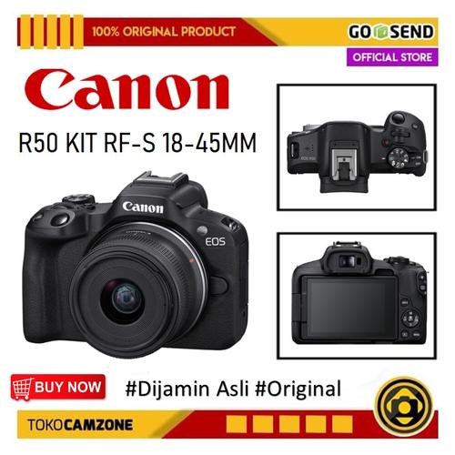 Promo Canon EOS R50 Kit RF-S 18-45mm f/4.5-6.3 IS STM - Garansi Resmi ...