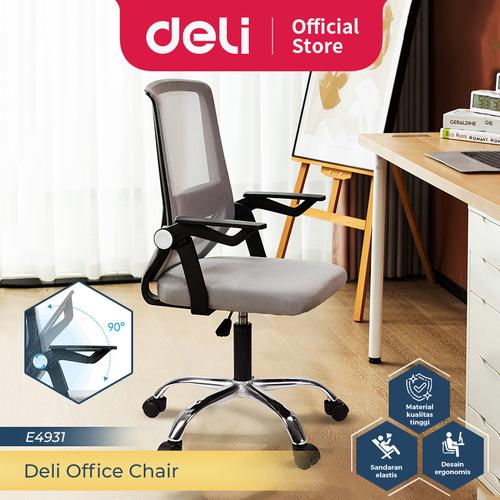 Promo Deli Office Chair / Kursi Kantor / Kursi Kerja Sandaran Tangan E4931 - Hitam Cicil 0% 3x ...