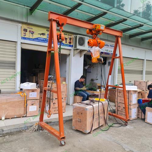 Jual Gantry Crane kapasitas 1 ton plus Chain Hoist 1 ton x 6 Meter ...