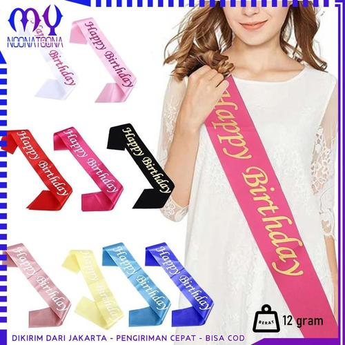 Jual Selempang Happy Birthday Sash Graduation Slempang Bridal Shower ...