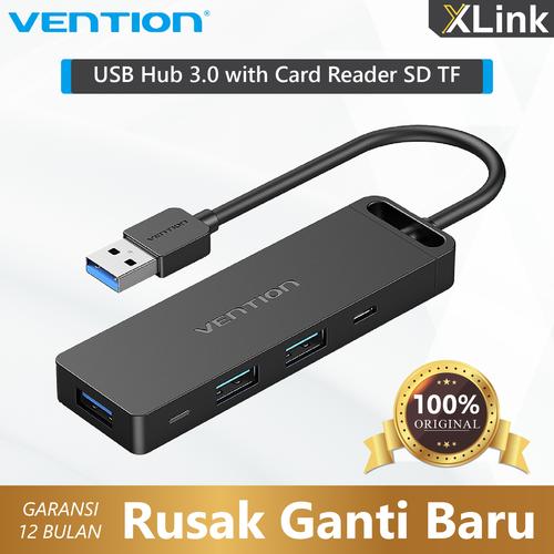 Jual USB Hub 3.0 Vention with Power Super Speed for Windows Mac Linux ...