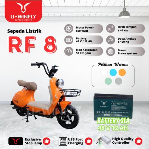 Jual Sepeda Listrik Uwinfly RF8 RF 8 Redfish 8 Moped Electric Bike ...