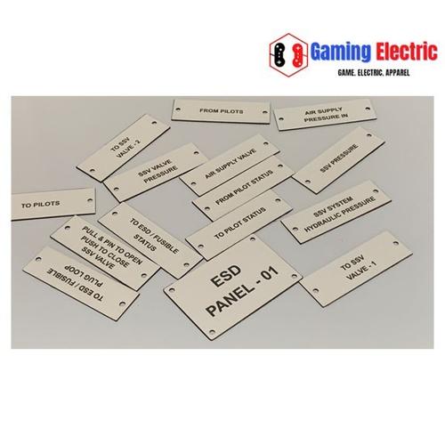 Jual Name Plate Panel Gravoply H3 cm x W15 cm / Name Tag Panel Listrik ...