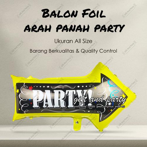 Jual Balon Foil Bentuk Panah / Balon Foil Tanda Panah / Party Sign ...