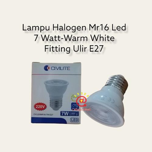 Jual Lampu Halogen Led Mr16 7W 7 Watt - Kuning Warm White Fitting Ulir ...