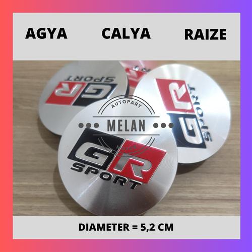 Jual Dop Roda atau Tutup Velg Toyota Agya, Calya, Raize Motif GR Sport ...