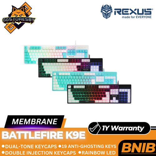 Jual REXUS K9E BATTLEFIRE RGB Gaming Keyboard - WHITE/BLACK - Kota ...