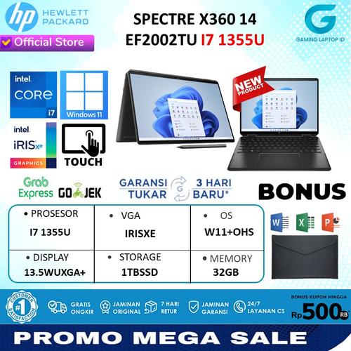 Promo LAPTOP HP SPECTRE X360 14 EF2002TU TOUCH I7 1355U 32GB 1TBSSD ...