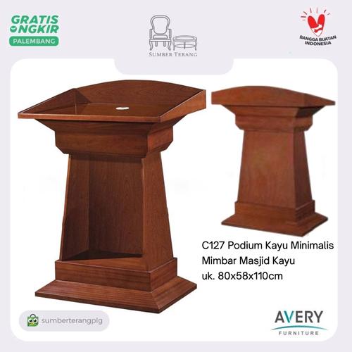 Jual Podium Kayu Mimbar Masjid Podium Minimalis Avery C217 Meja Pidato ...