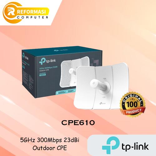 Promo TP-LINK CPE610 5GHz 300Mbps 23dBi Outdoor CPE - TP LINK CPE 610 ...