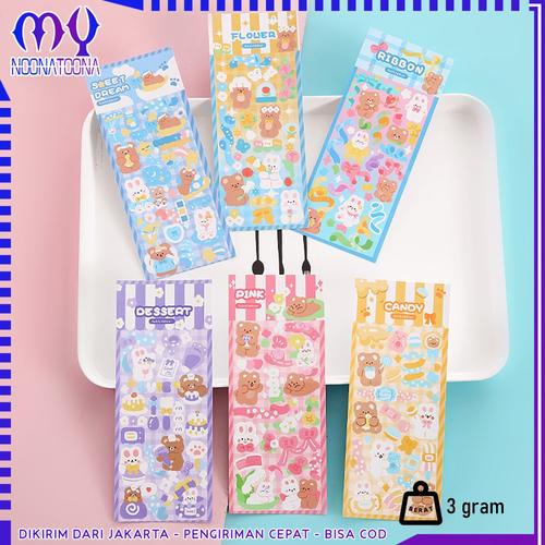 Promo Stiker Kartun Lucu Waterproof Hologram Sticker Motif Beruang ...