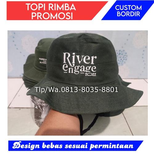 Jual TOPI RIMBA PROMOSI/TOPI RIMBA BORDIR LOGO DESIGN BEBAS - BORDIR ...