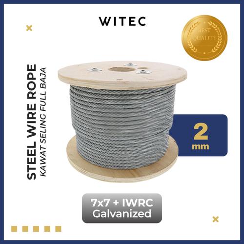Jual Wire Rope Galvanized / Kawat Seling Full Baja 7X7 IWRC 2mm Galvanis - Kab. Tangerang ...